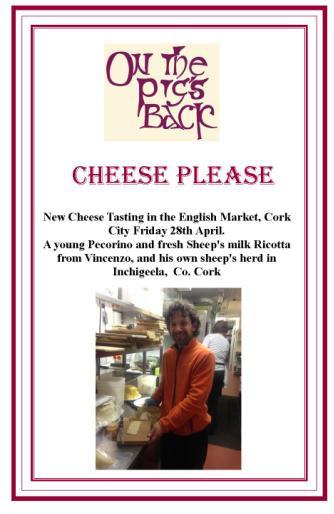 Cheese Tasting – On the Pigs Back